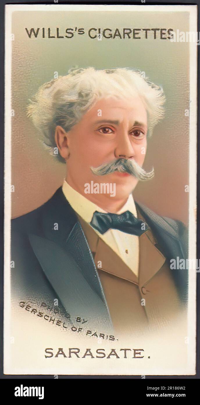 Pablo de Sarasate - Vintage Cigarette Card Stock Photo - Alamy