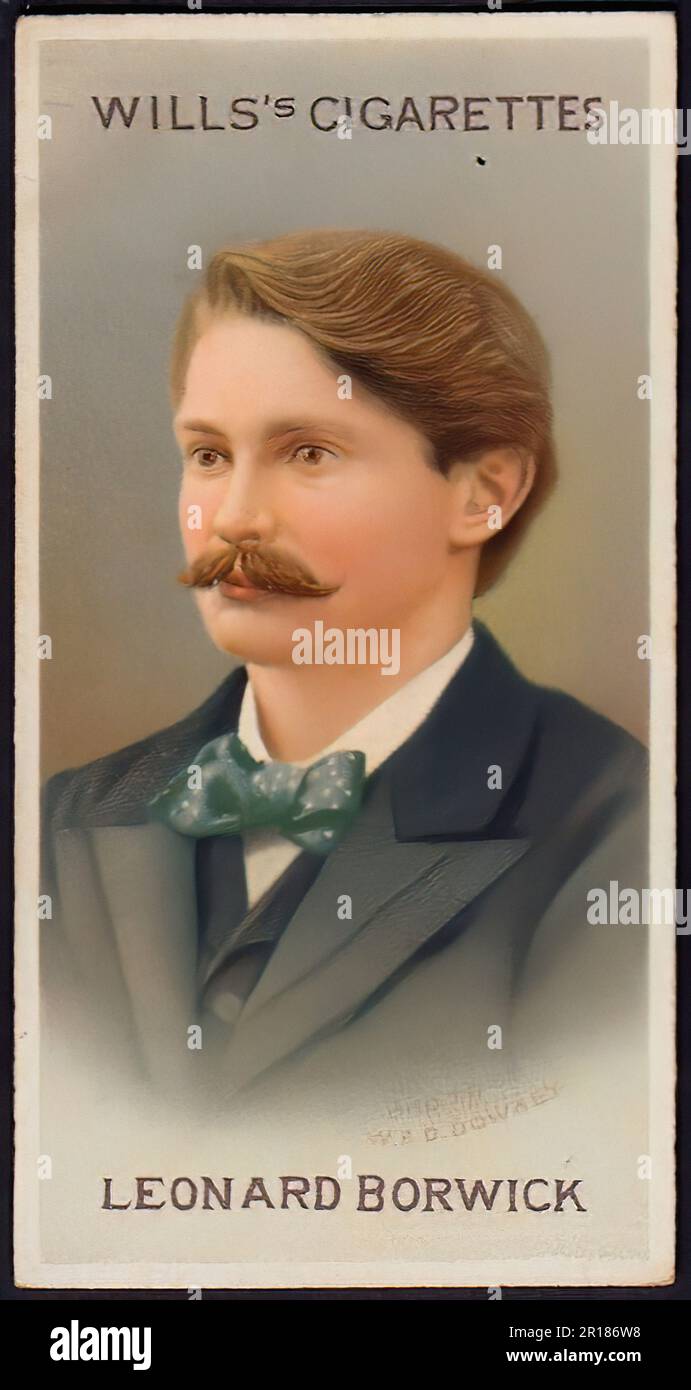Pianist Leonard Borwick - Vintage Cigarette Card Stock Photo - Alamy