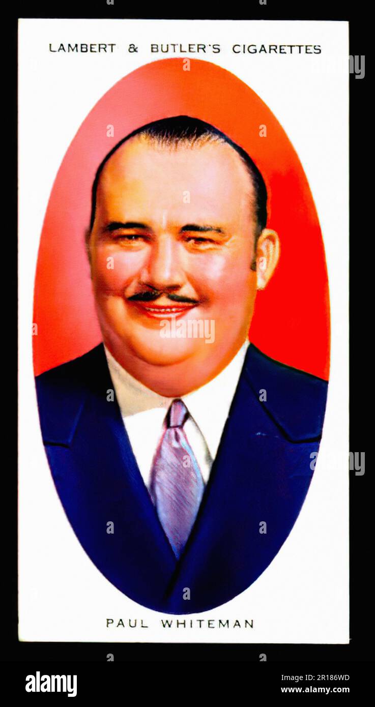Paul Whiteman - Vintage Cigarette Card Stock Photo - Alamy
