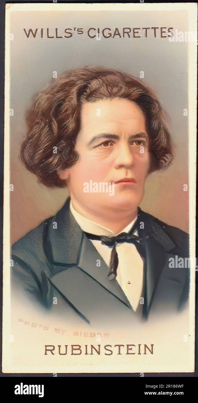 Pianist Anton Rubinstein - Vintage Cigarette Card Stock Photo - Alamy