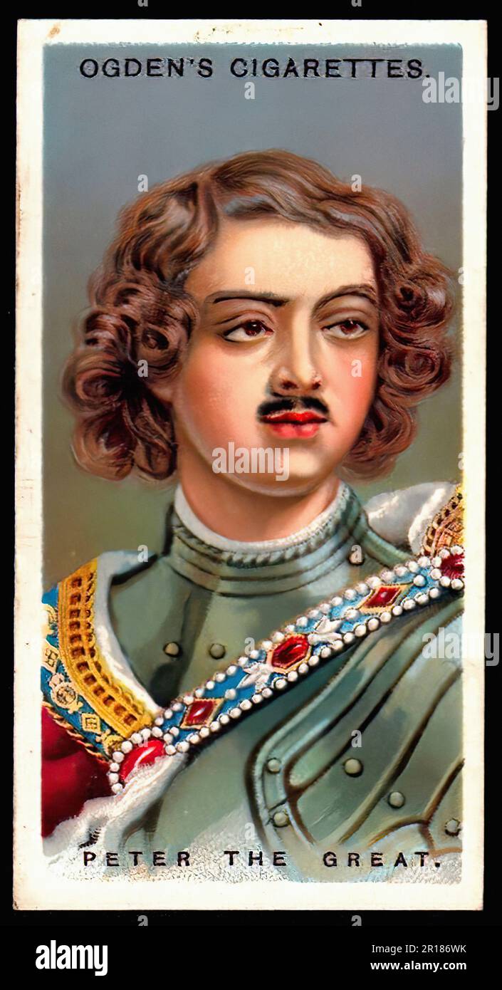 Peter the Great - Vintage Cigarette Card Stock Photo - Alamy