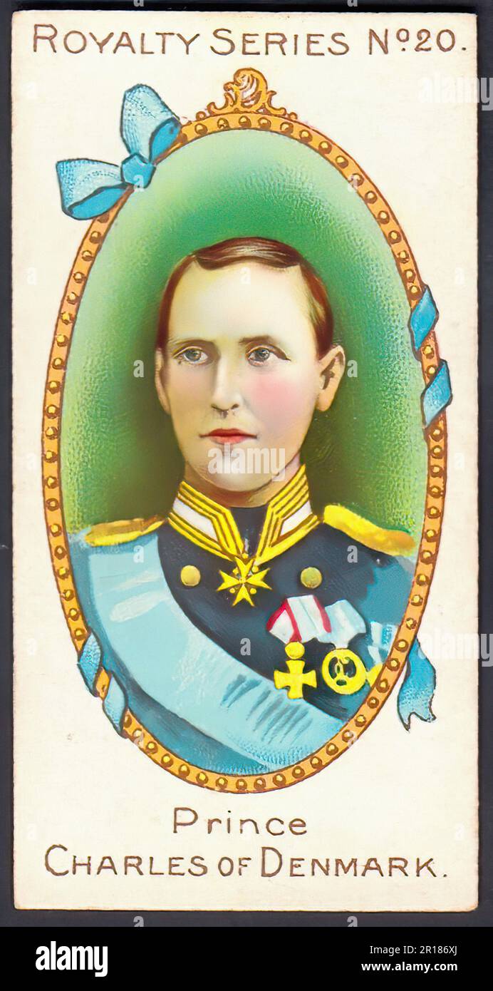 Prince Charles of Denmark - Vintage Cigarette Card 02 Stock Photo - Alamy