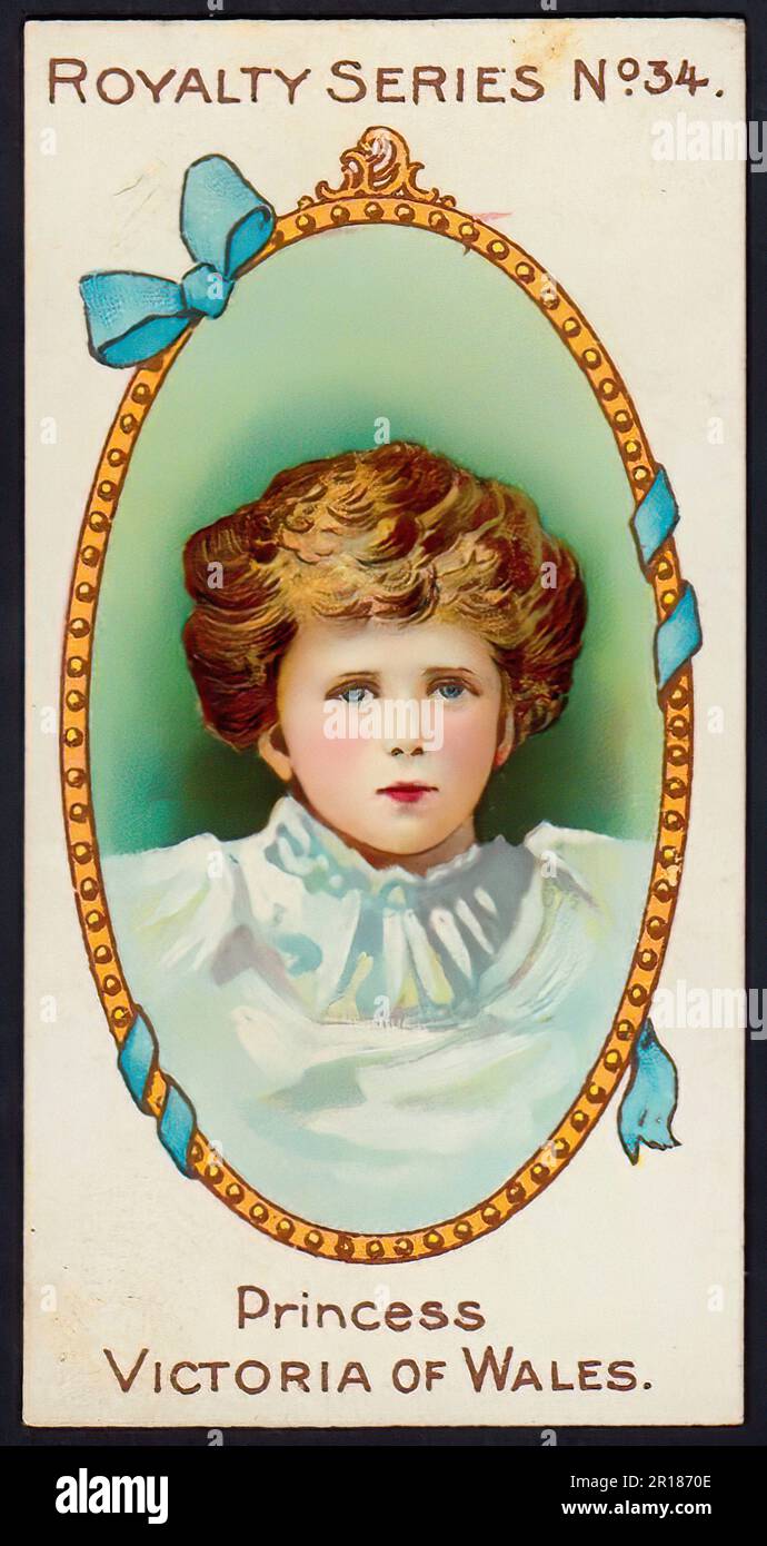 Princess Victoria of Wales - Vintage Cigarette Card Stock Photo - Alamy