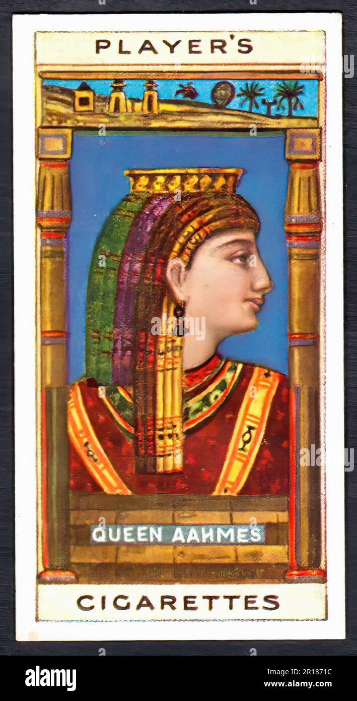 Queen Aahmes - Vintage Cigarette Card Stock Photo - Alamy