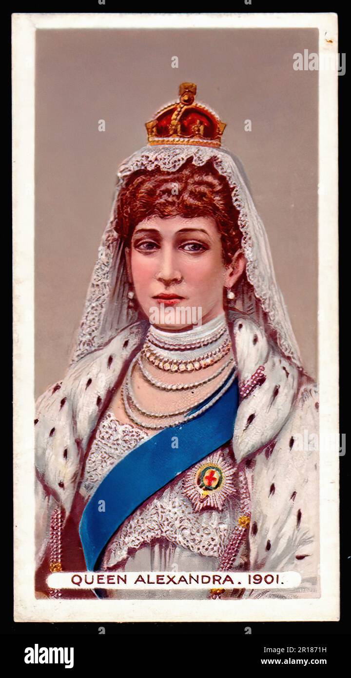 Queen Alexandra - Vintage Cigarette Card Stock Photo - Alamy