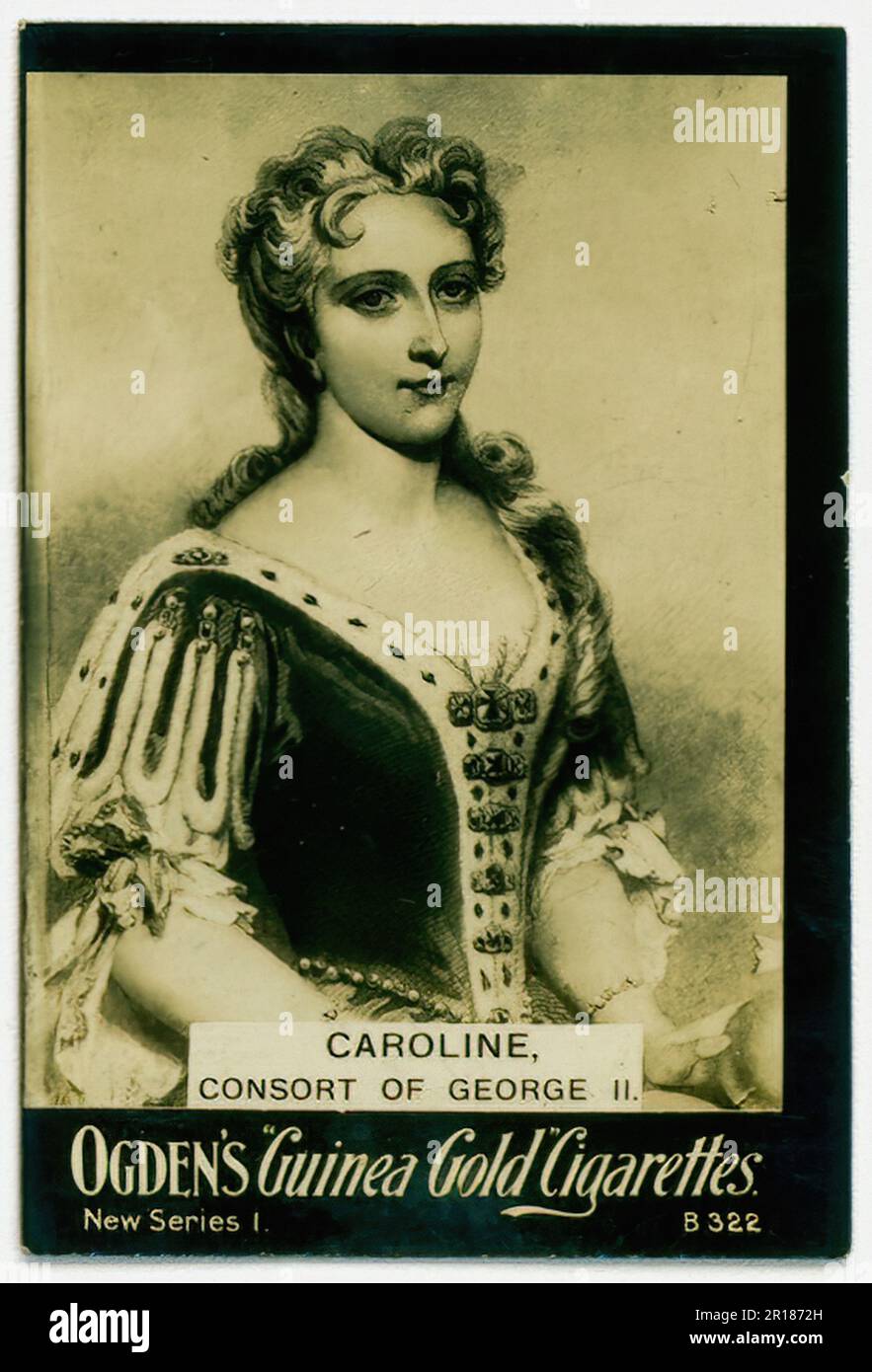 Queen Caroline - Vintage Cigarette Card Stock Photo - Alamy
