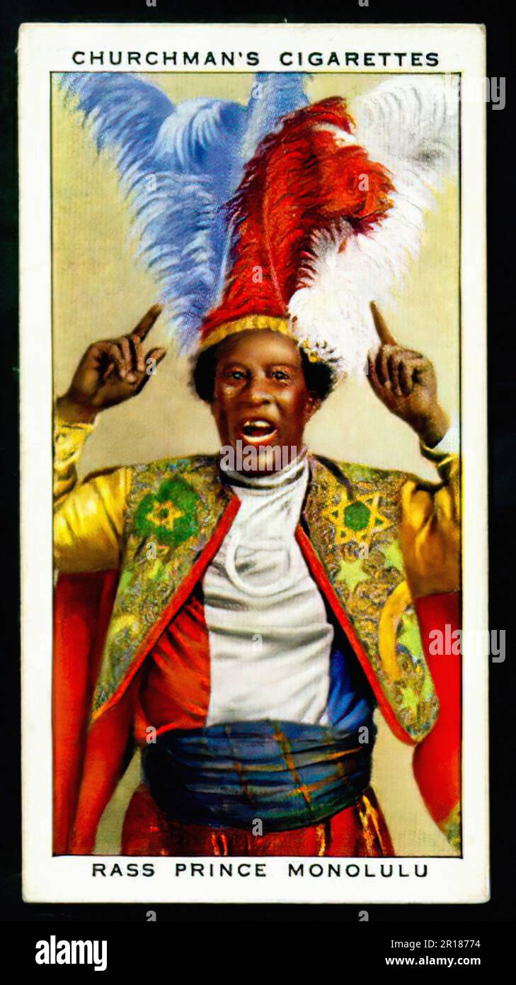Rass Prince Monolulu - Vintage Cigarette Card Stock Photo - Alamy