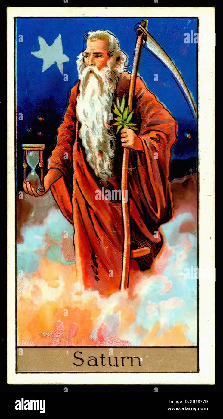 Saturn - Vintage Cigarette Card Stock Photo - Alamy