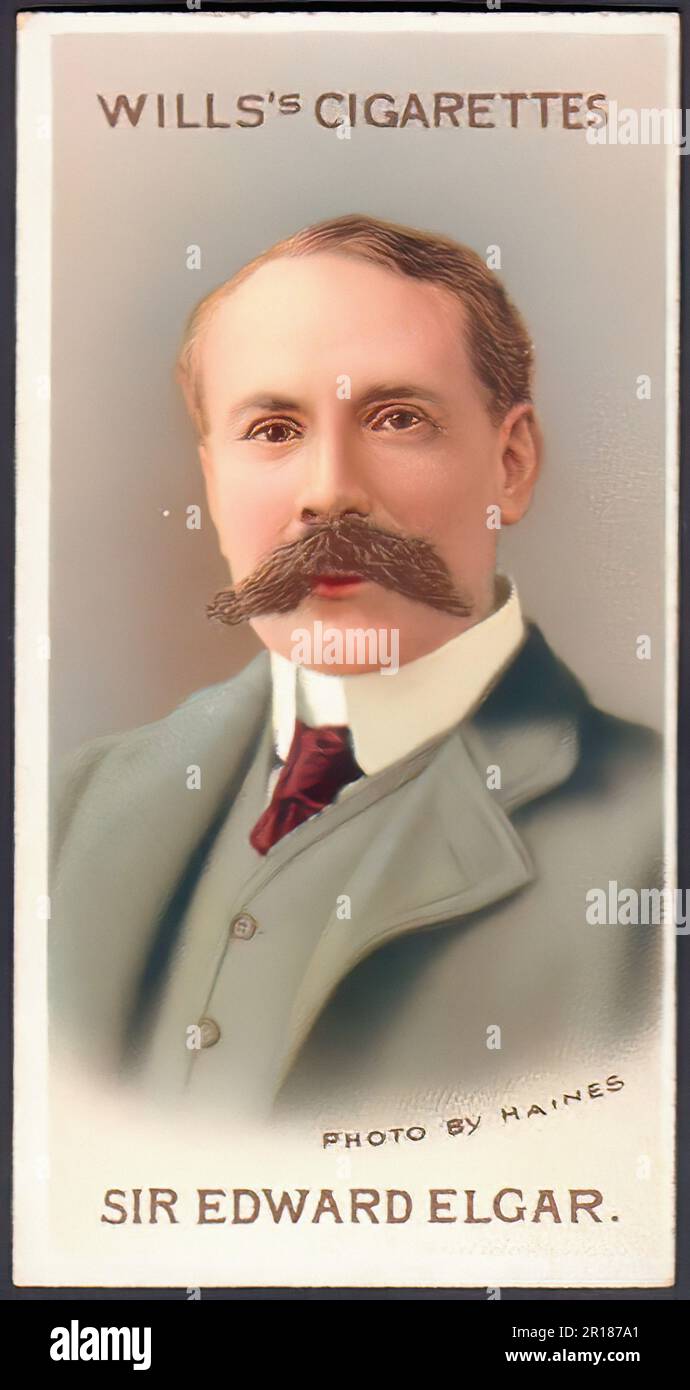 Sir Edward Elgar - Vintage Cigarette Card Stock Photo - Alamy