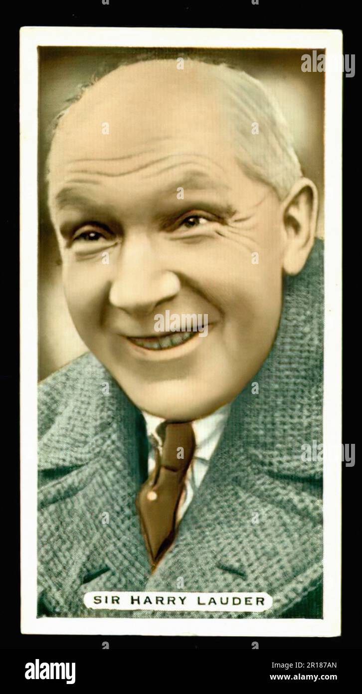 Sir Harry Lauder - Vintage Cigarette Card Stock Photo - Alamy