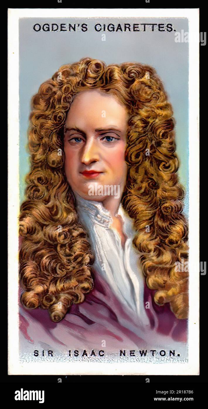 Sir Isaac Newton - Vintage Cigarette Card Stock Photo - Alamy