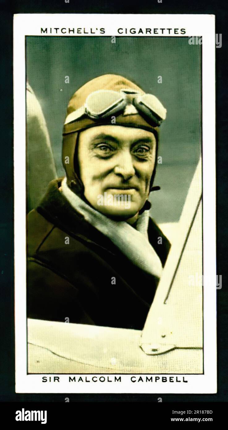 Sir Malcolm Campbell - Vintage Cigarette Card Stock Photo - Alamy