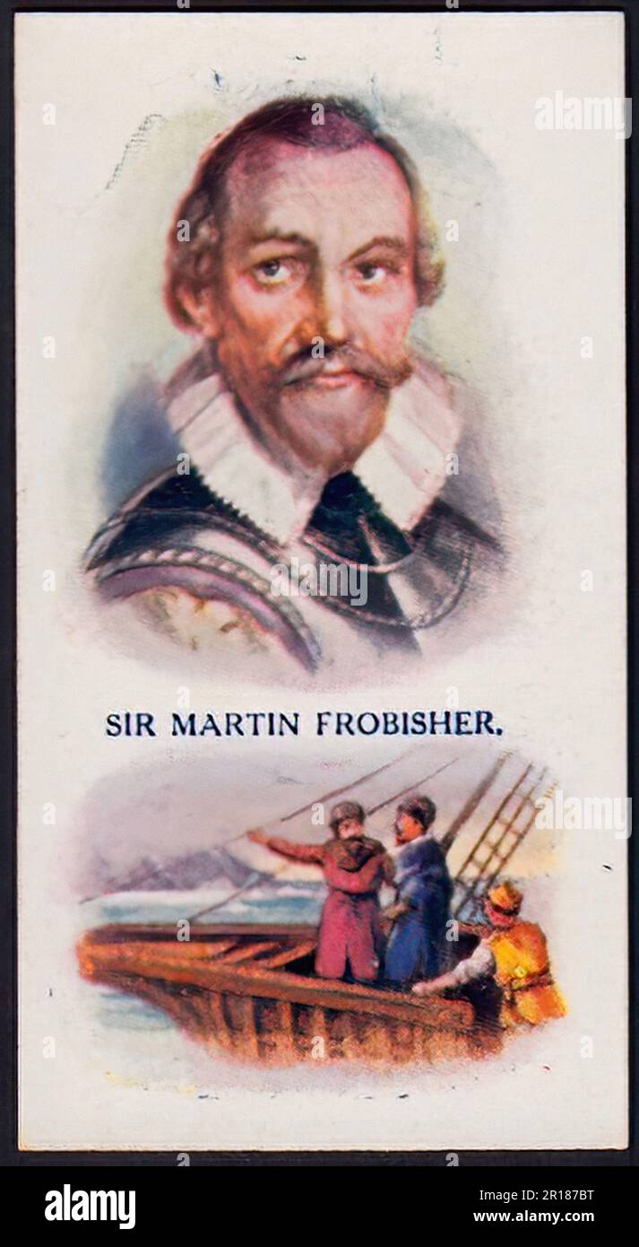 Sir Martin Frobisher - Vintage Cigarette Card 02 Stock Photo - Alamy