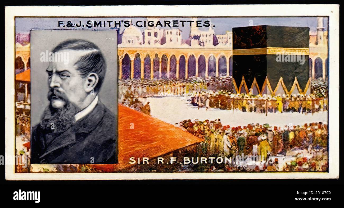 Sir Richard Burton - Vintage Cigarette Card 01 Stock Photo - Alamy