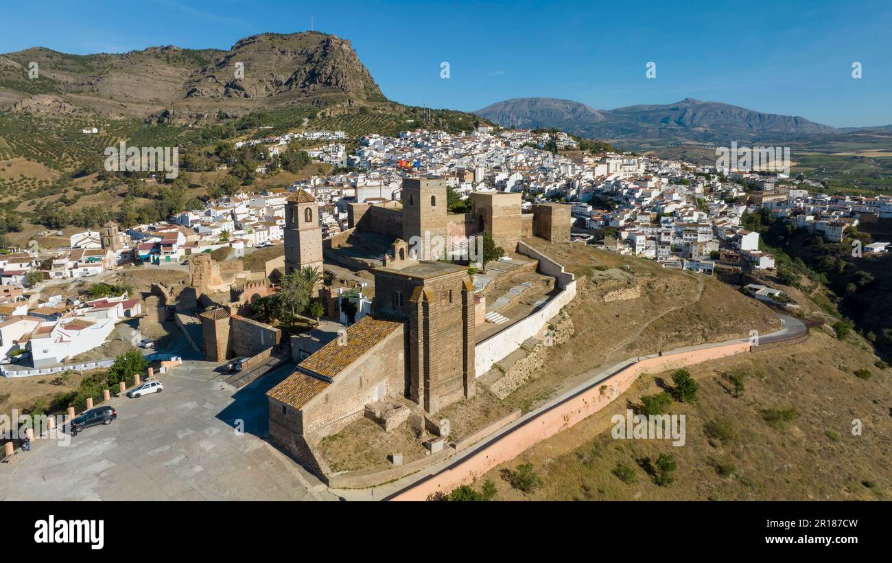 view of the Moorish castle of Alora in the province of Malaga ...