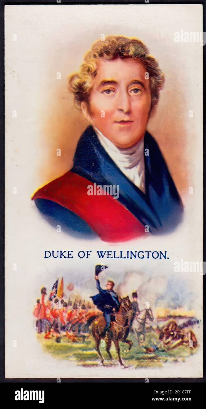 The Duke of Wellington - Vintage Cigarette Card Stock Photo - Alamy