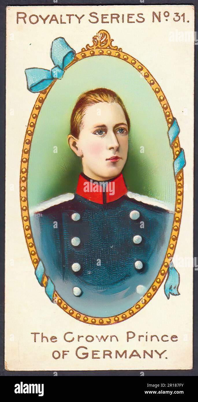 The Crown Prince of Germany - Vintage Cigarette Card Stock Photo - Alamy