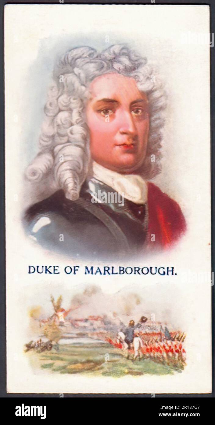 The Duke of Marlborough - Vintage Cigarette Card Stock Photo - Alamy