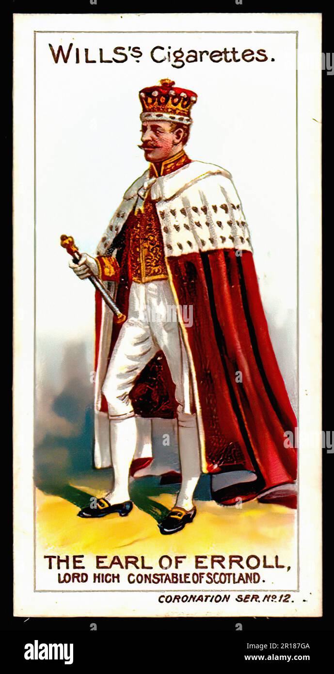 The Earl of Erroll - Vintage Cigarette Card Stock Photo - Alamy