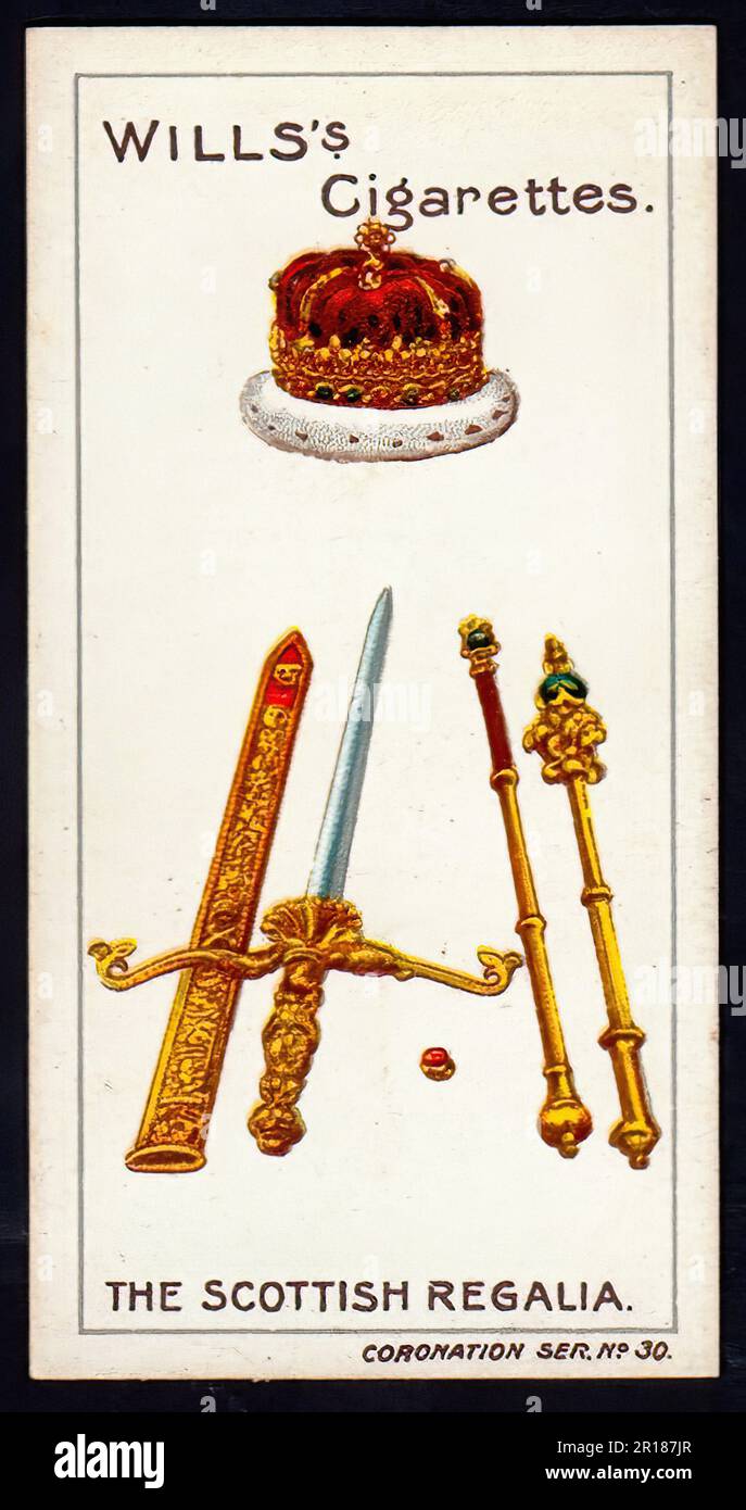 The Scottish Regalia - Vintage Cigarette Card Stock Photo - Alamy