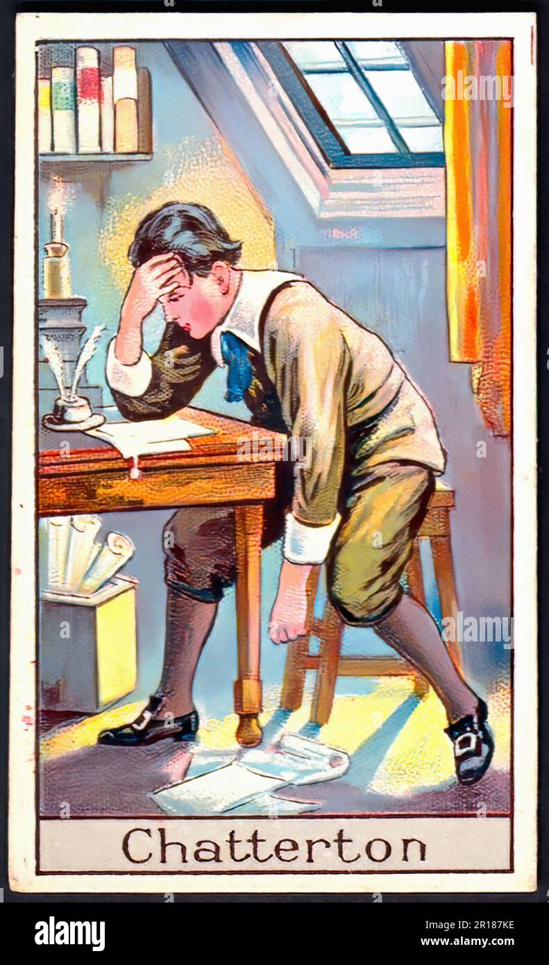 Thomas Chatterton - Vintage Cigarette Card Stock Photo - Alamy