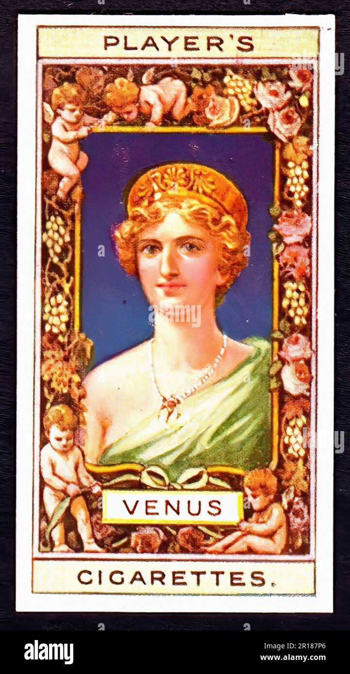 Venus Goddess of Love - Vintage Cigarette Card Stock Photo - Alamy
