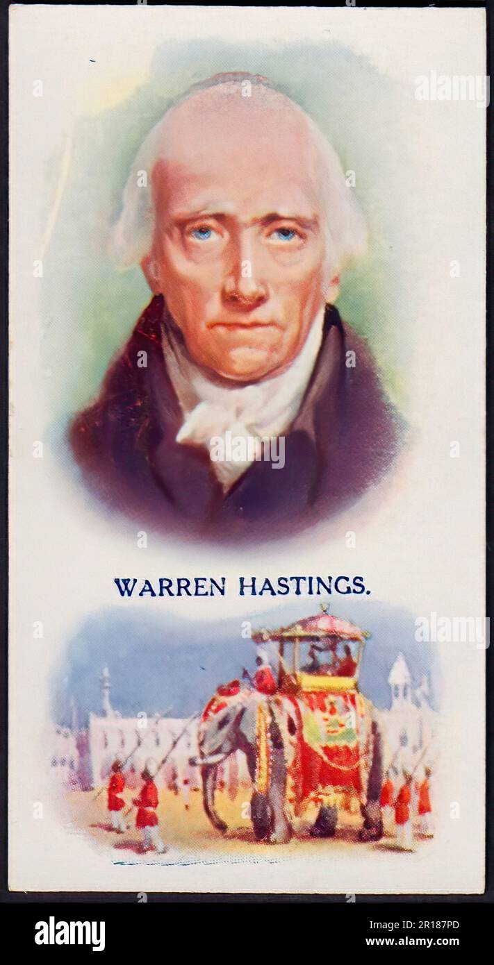 Warren Hastings - Vintage Cigarette Card Stock Photo - Alamy