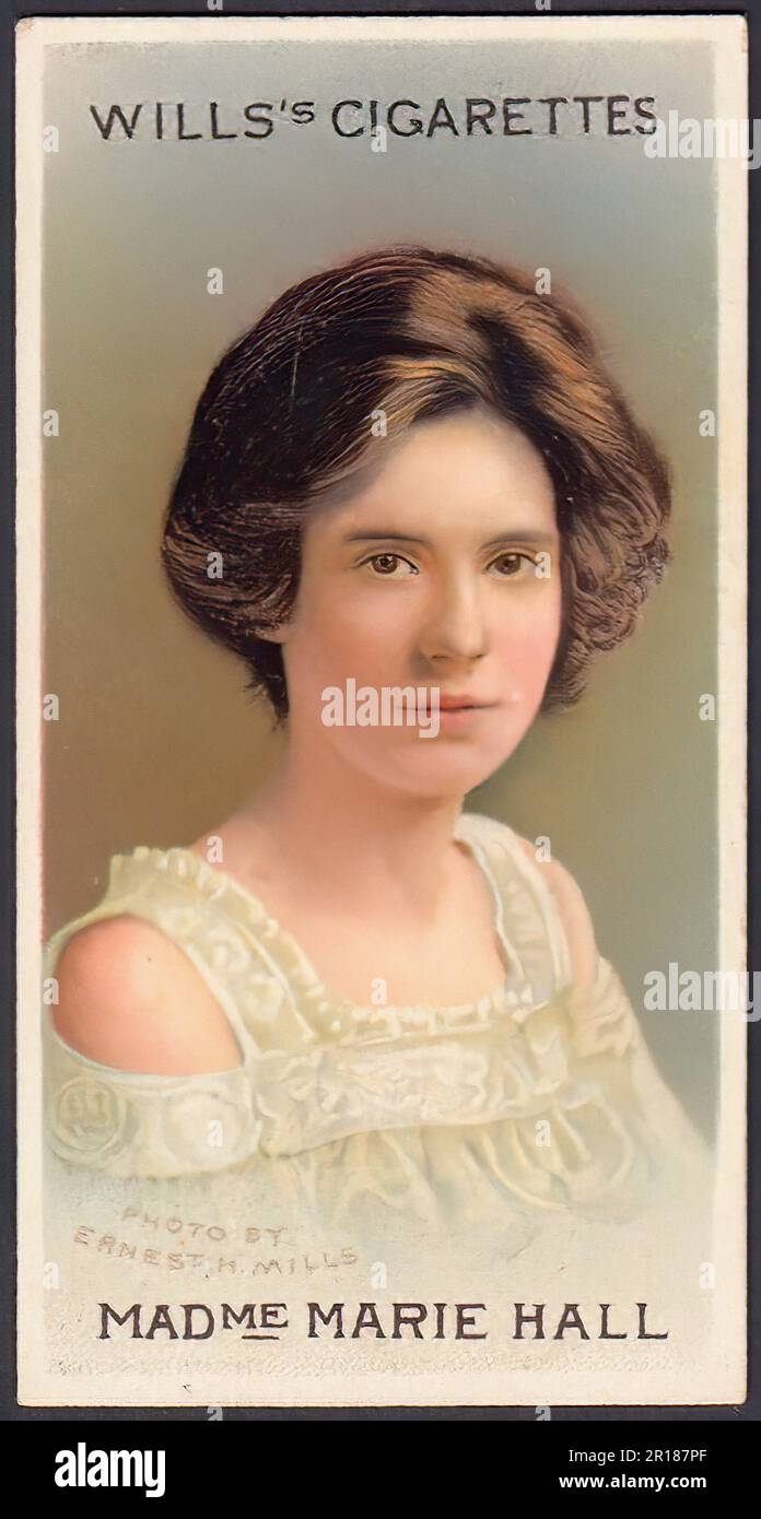 Violinist Madame Marie Hall - Vintage Cigarette Card Stock Photo - Alamy