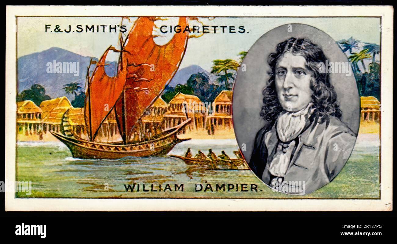 William Dampier - Vintage Cigarette Card Stock Photo - Alamy