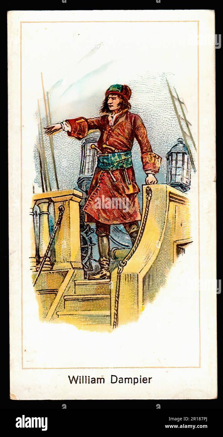 William Dampier Pirate - Vintage Cigarette Card Stock Photo - Alamy