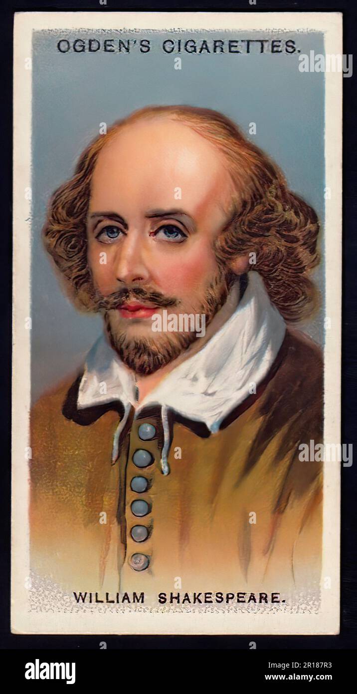 William Shakespeare - Vintage Cigarette Card 02 Stock Photo - Alamy