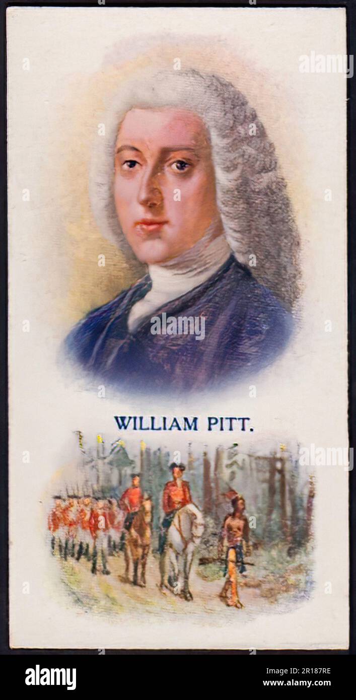 William Pitt - Vintage Cigarette Card 01 Stock Photo - Alamy