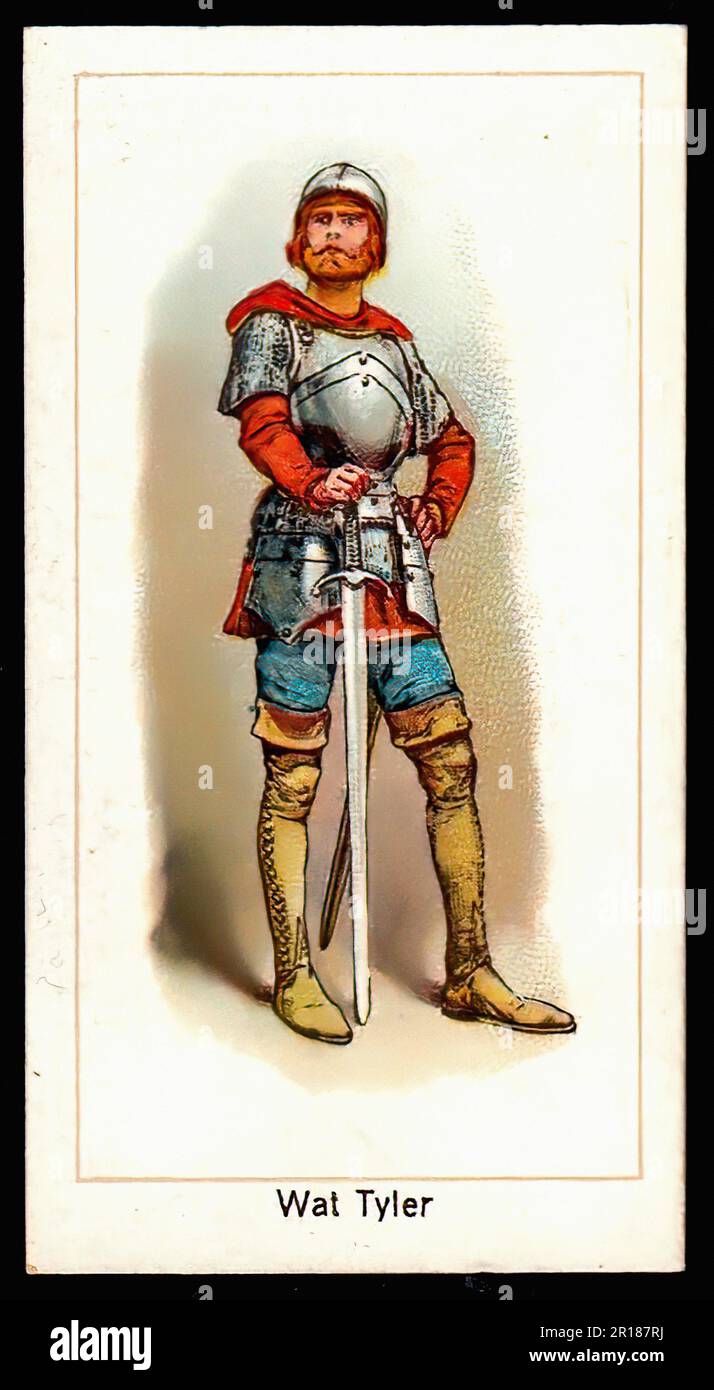 Wat Tyler - Vintage Cigarette Card Stock Photo - Alamy