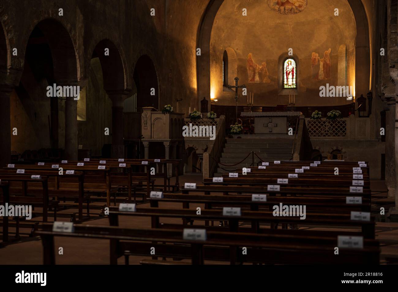 interla views of the Saint Peter and Paul romanic Cathedral located in ...