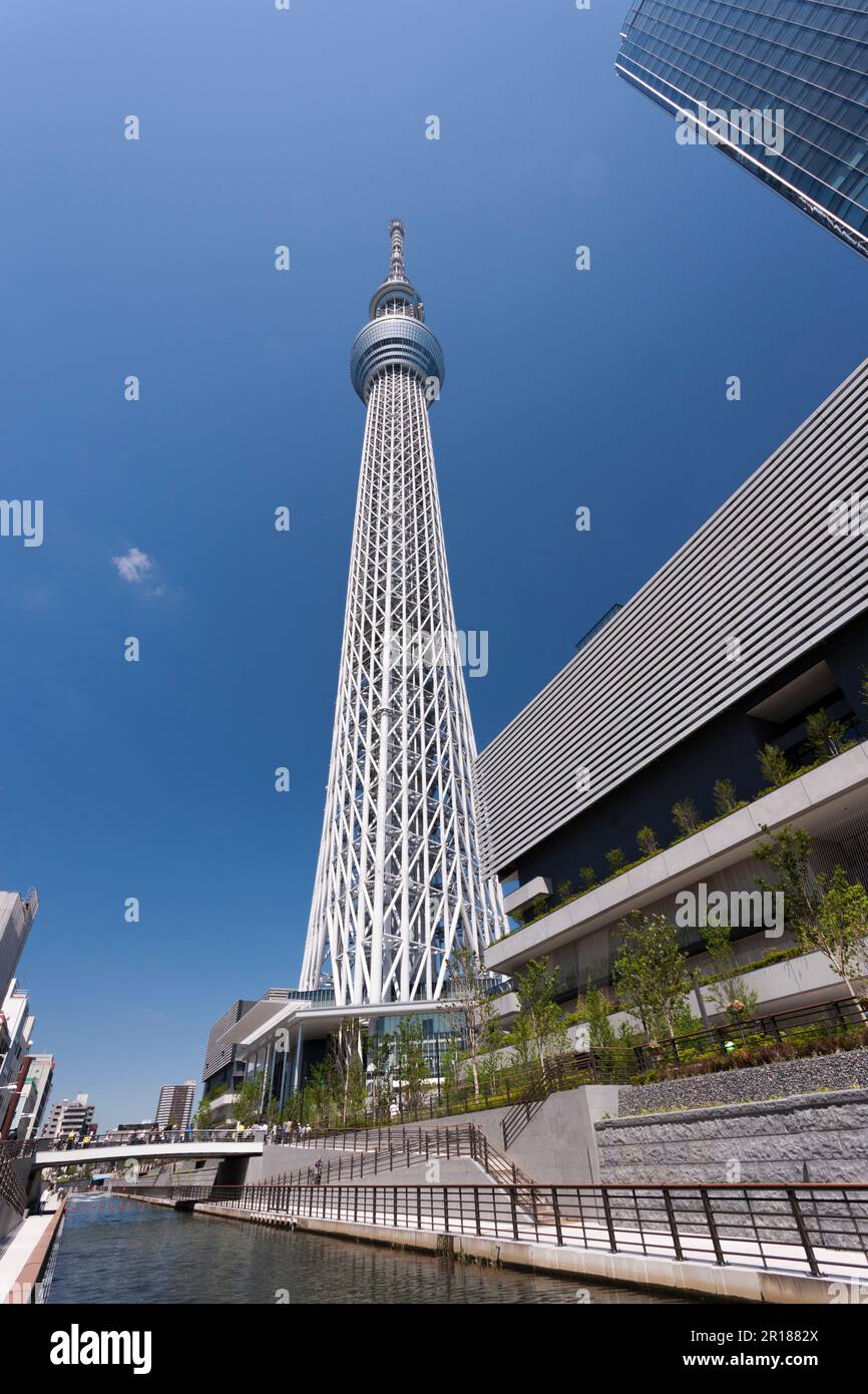 Tokyo Sky Tree Town and Kitajukken River Stock Photo - Alamy