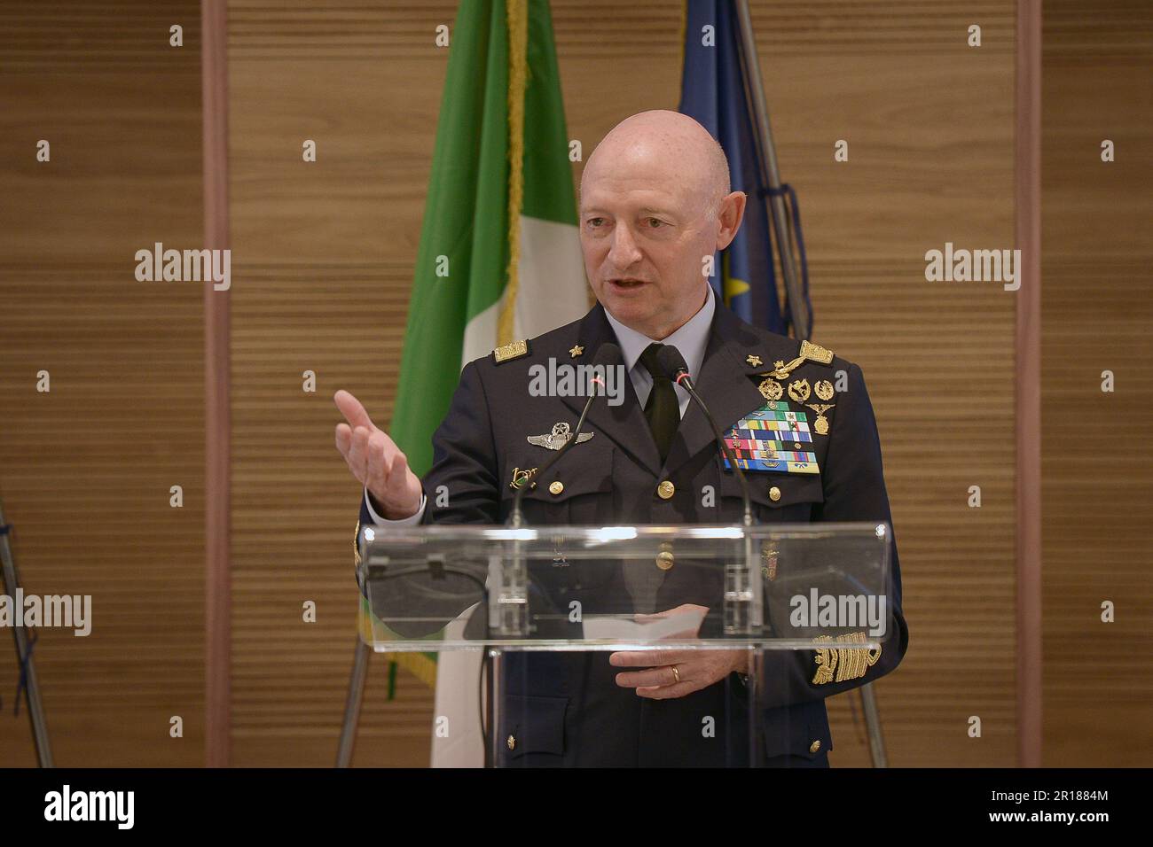 Decimomannu, Italy. 11th May, 2023. General Luca Goretti Chief of Staff ...