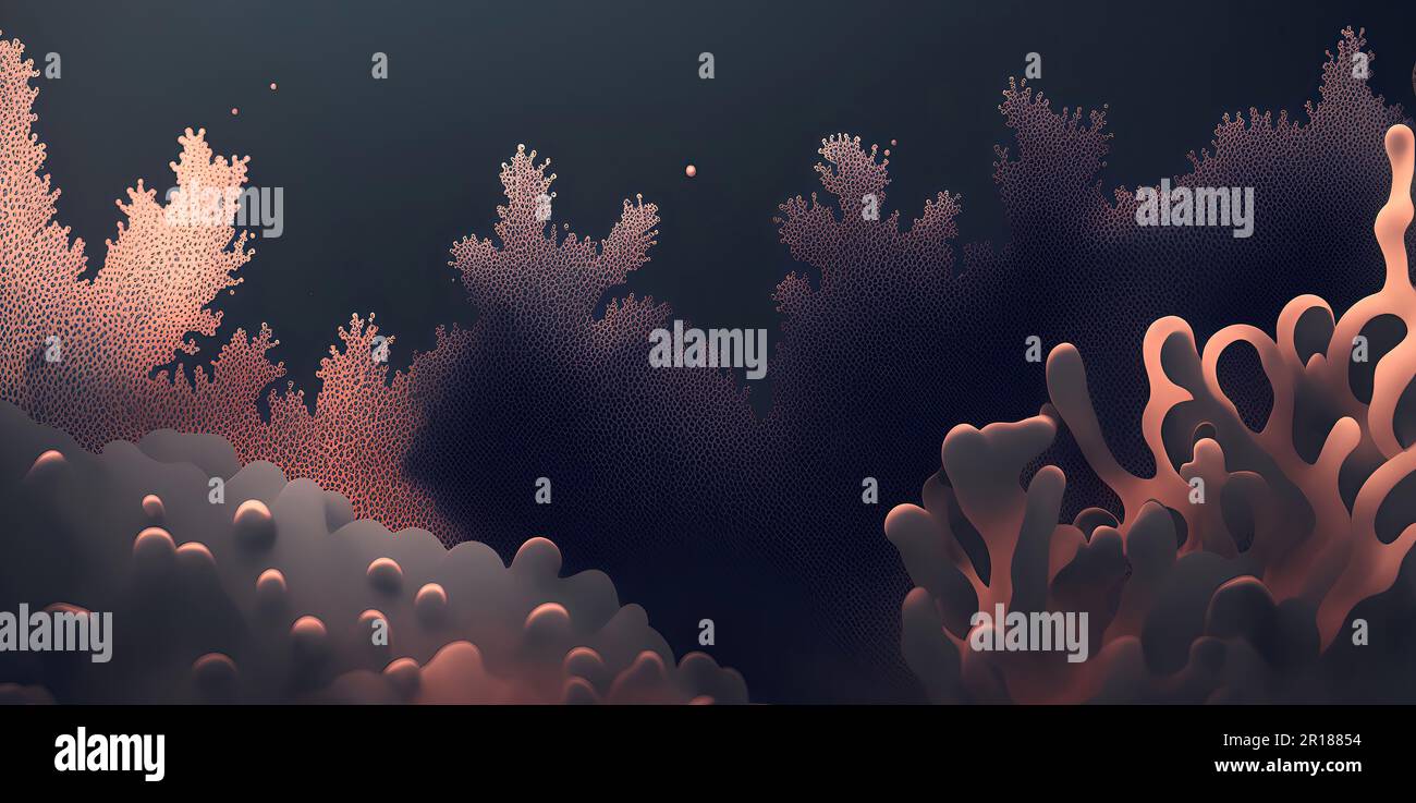 Illustration underwater coral reef scene hi-res stock photography and ...