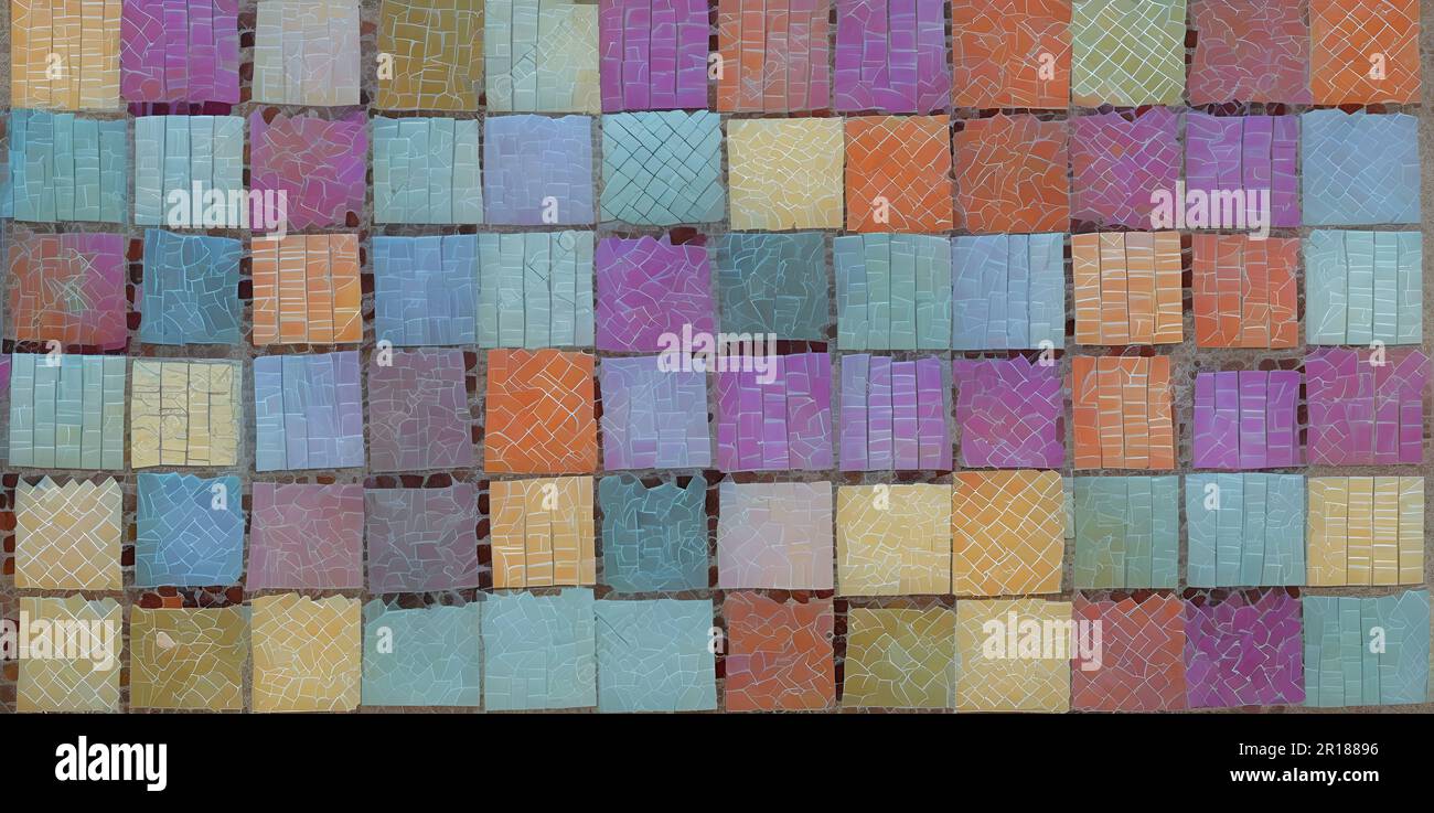 Colorfull square mosaic tiles for texture background Stock Photo - Alamy