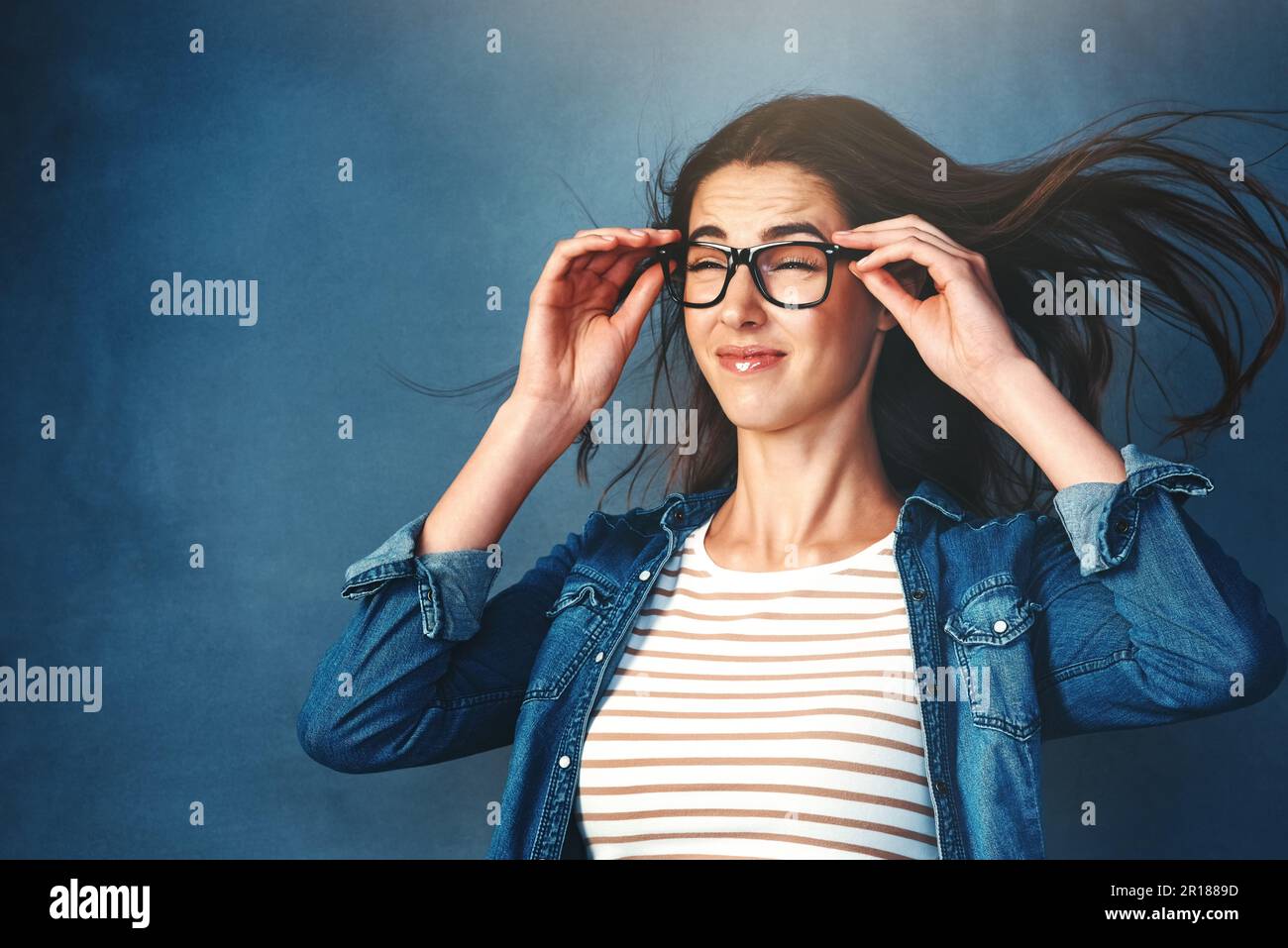Hair blown in face by wind hi-res stock photography and images - Alamy