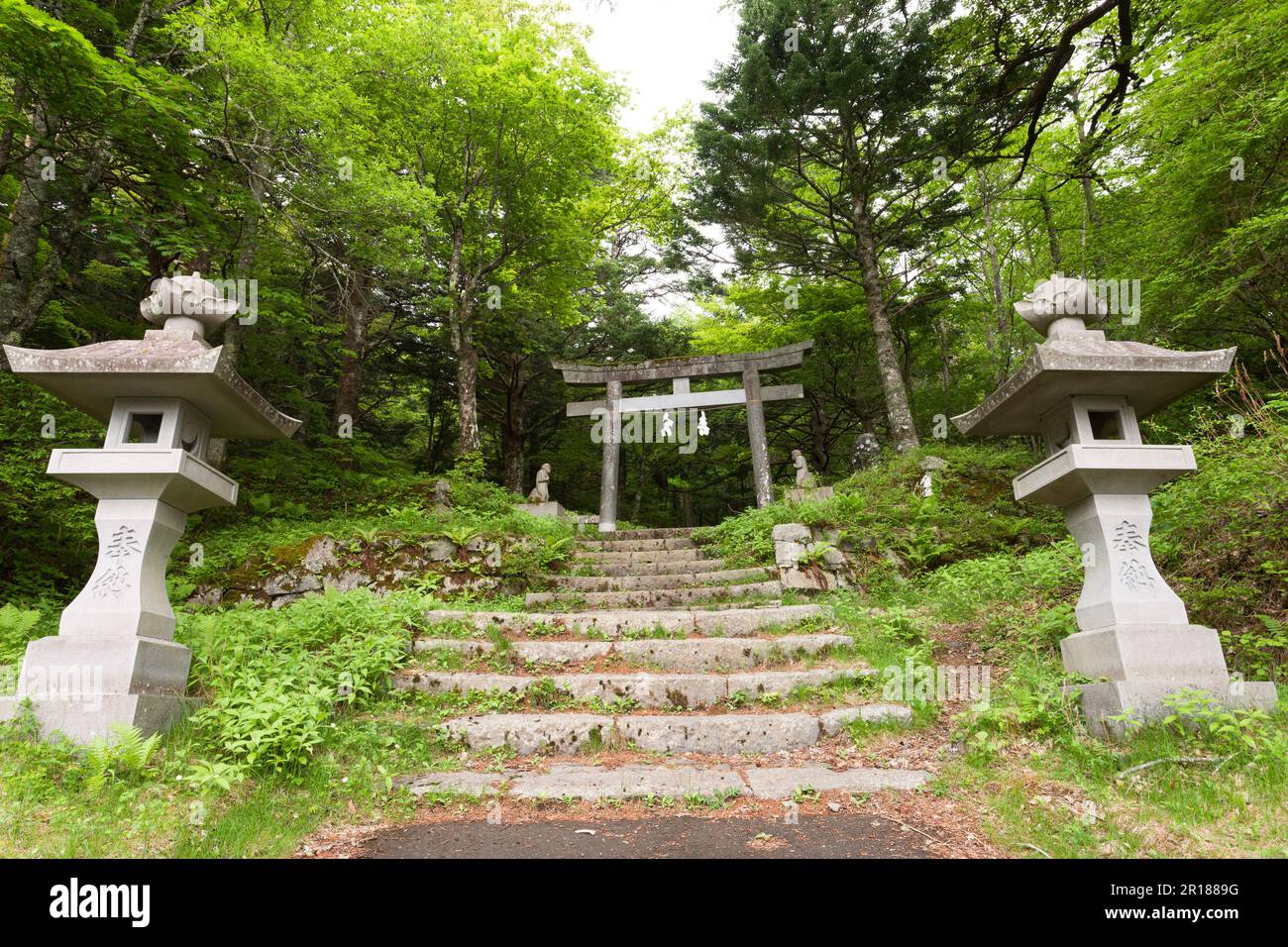 Mt. Fuji Yoshida Exit Climbing Road Magaeshi area Stock Photo - Alamy