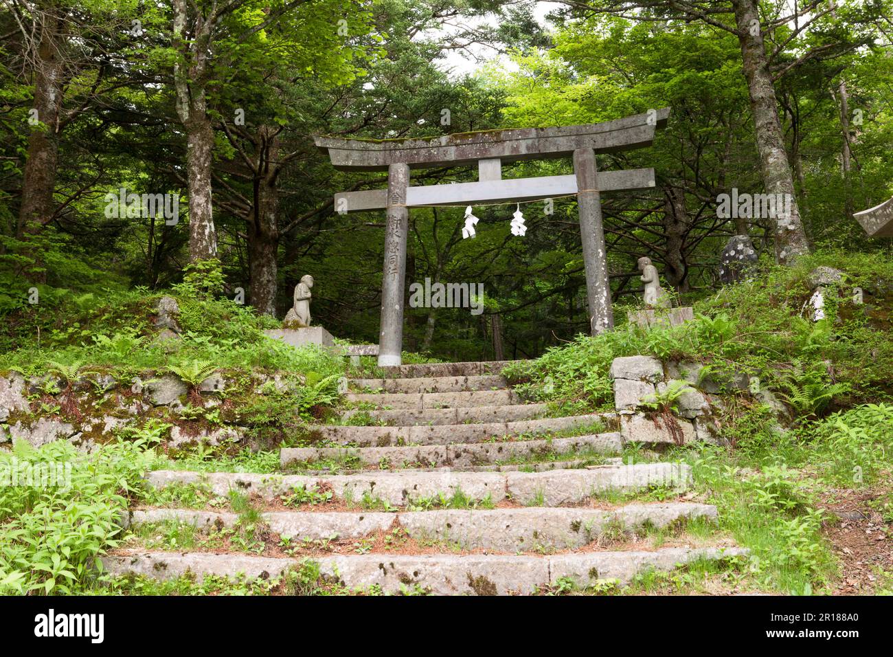 Mt. Fuji Yoshida Exit Climbing Road Magaeshi area Stock Photo - Alamy