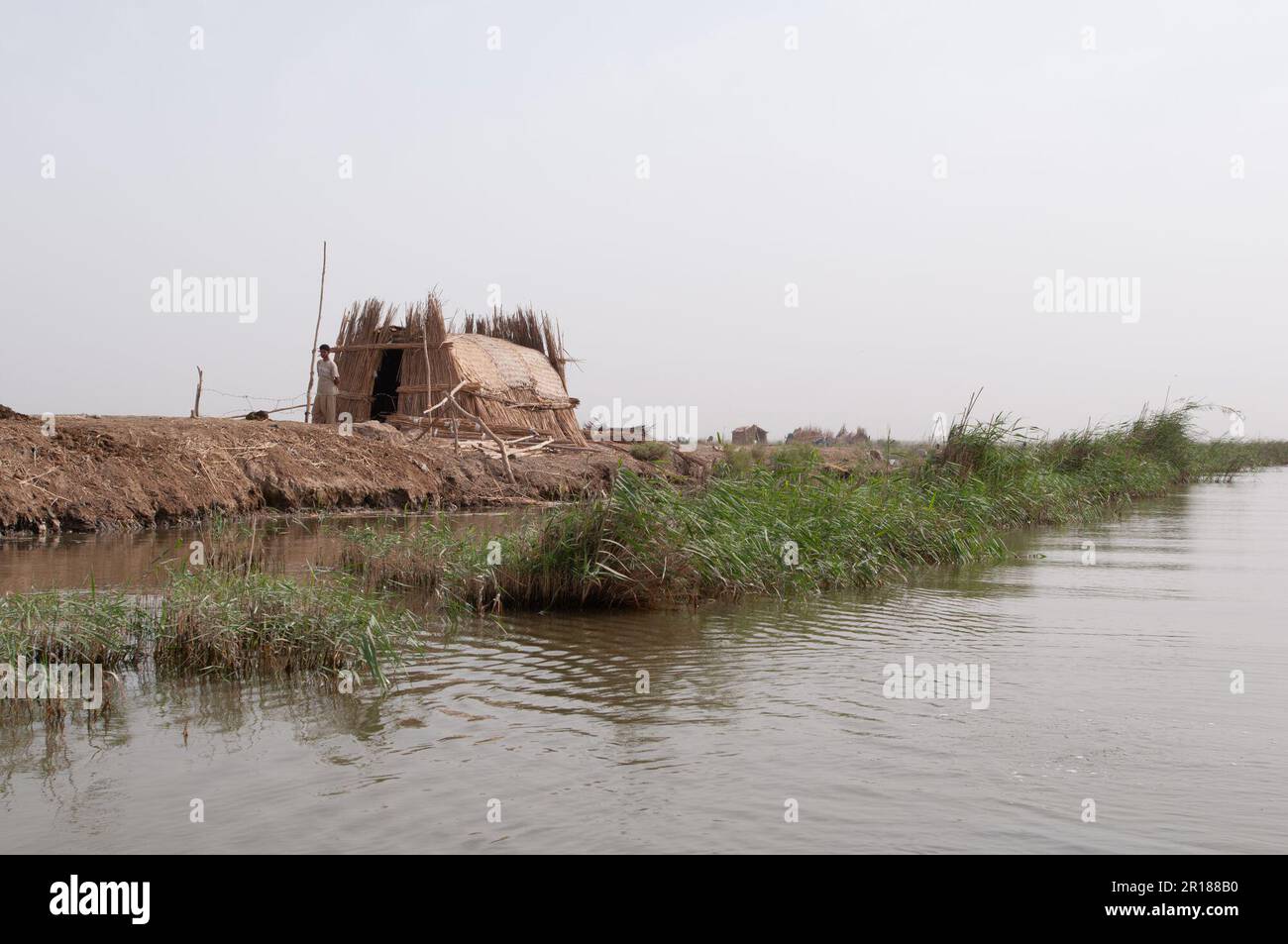 Traditional Marsh Arab buildings, constructed using reeds, Southern ...