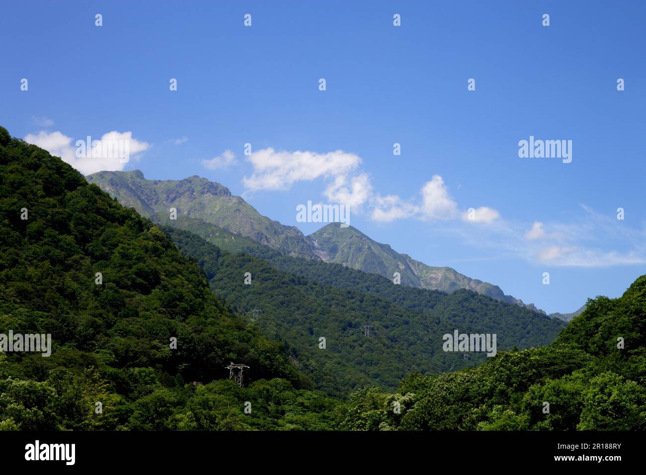 View of Mt. Tanigawadake from Yuhisogawa River Stock Photo - Alamy