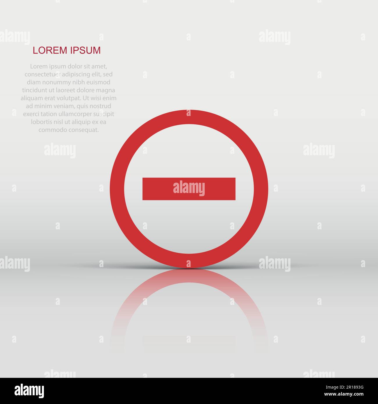 Stop sign vector icon in flat style. Danger symbol illustration on ...