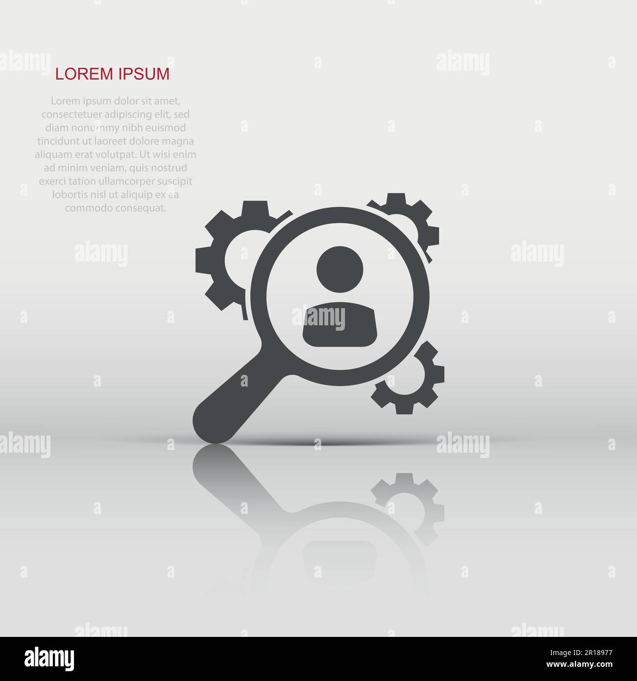 Human resources, recruitment, HR management vector icon in flat style ...
