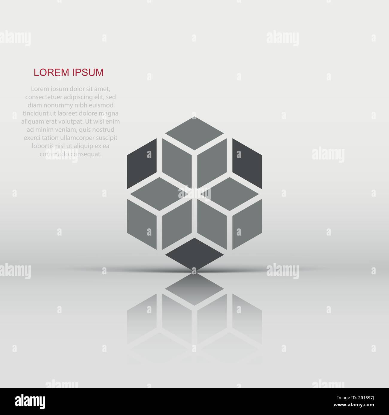 Blockchain technology vector icon in flat style. Cryptography cube ... Blockchain technology vector icon in flat style. Cryptography cube ...