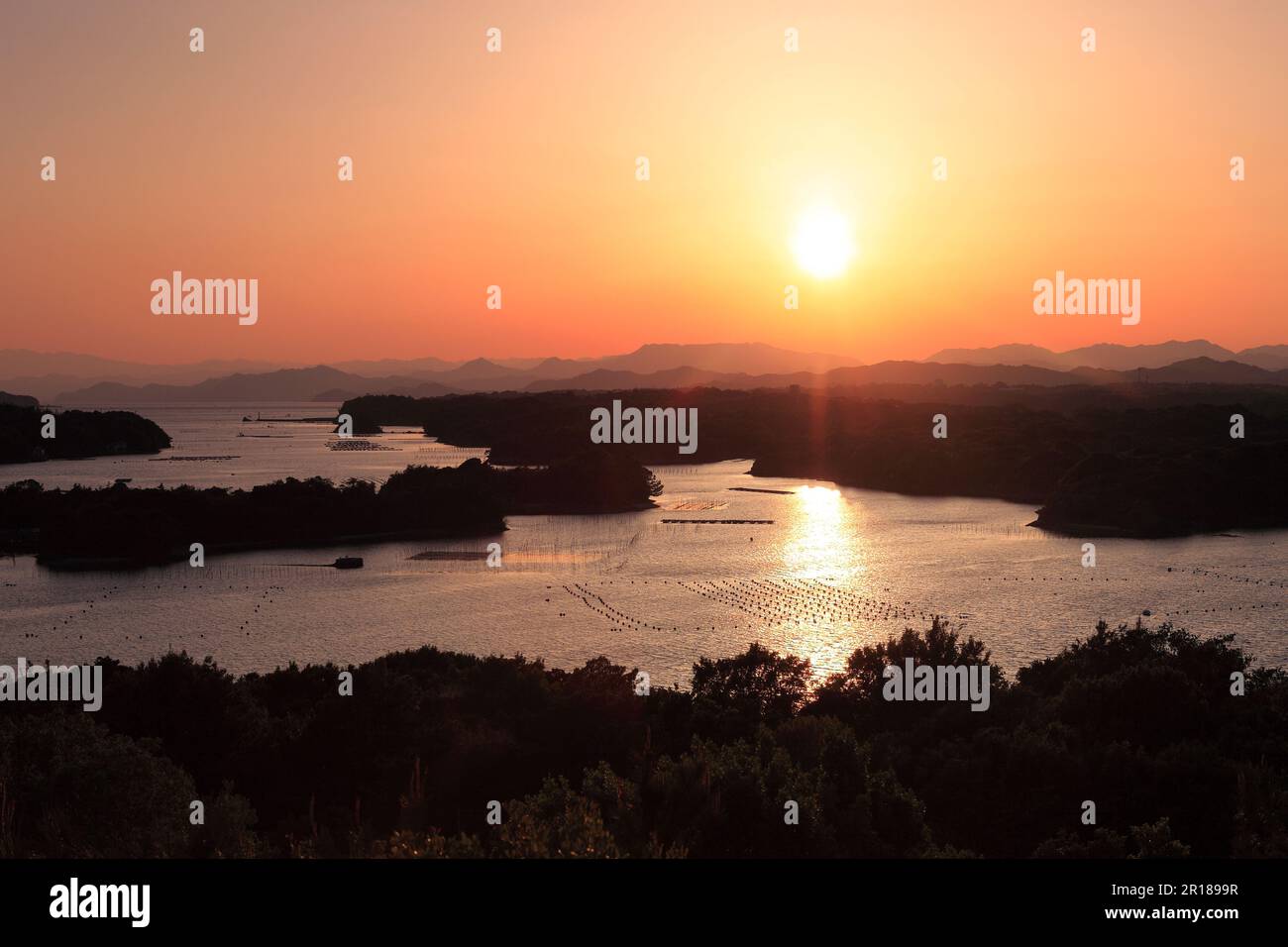 Ago Bay and sunset Stock Photo - Alamy