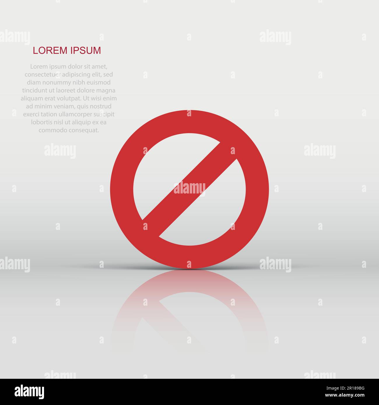 Stop sign vector icon in flat style. Danger symbol illustration on ...