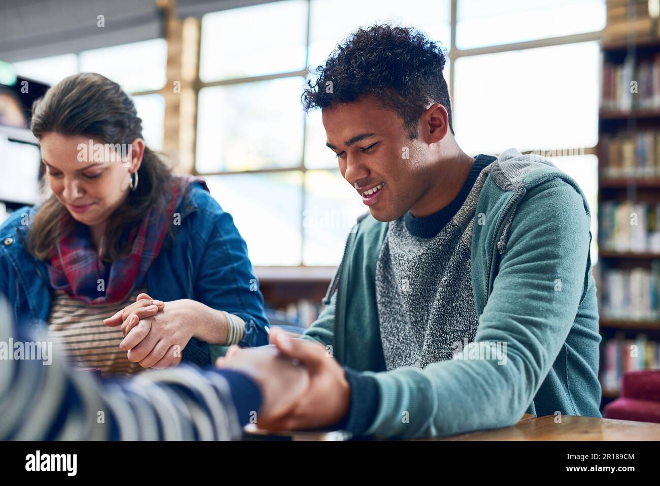 Students who pray will never fail. a group of university student ...