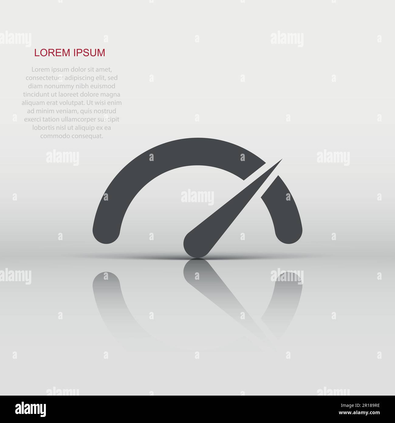 Meter dashboard icon in flat style. Credit score indicator level vector ...